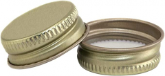 Metal Screw Cap Lid - Gold - 28mm > North Mountain Supply