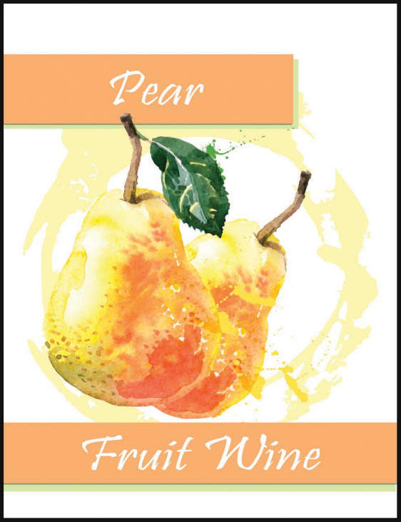 Pear Fruit Wine Labels - 30/pack > North Mountain Supply
